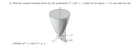 solved find the volume bounded above by ﻿the paraboloid