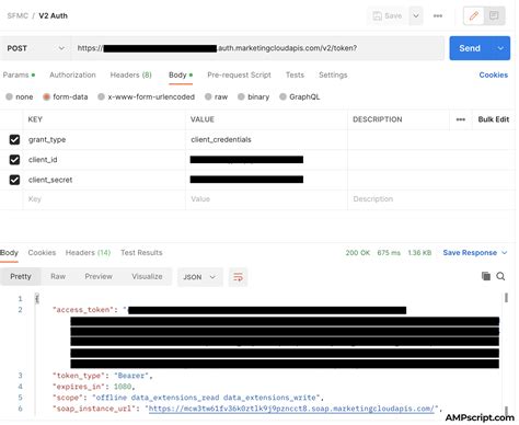 How To Get Bearer Auth V2 Token For Api Ampscript