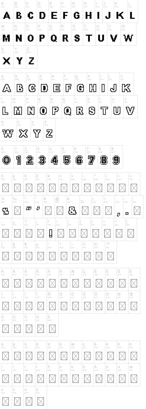 Super Mario 64 Beta Font