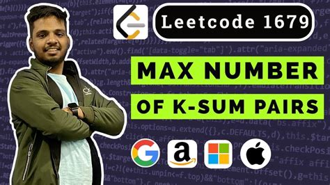 Max Number Of K Sum Pairs Leetcode 1679 Multiple Approaches C