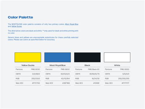 Mostsucks Brand Guideline Color Palette By Ryan Most Stayton On