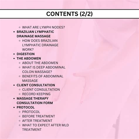 Brazilian Lymphatic Drainage Massage Editable Training Manual Instant Download Plus Free
