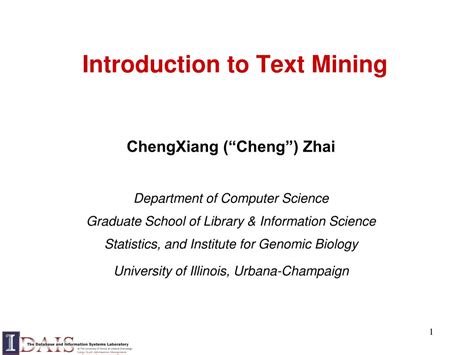 PPT Introduction To Text Mining PowerPoint Presentation Free Download ID 1716427