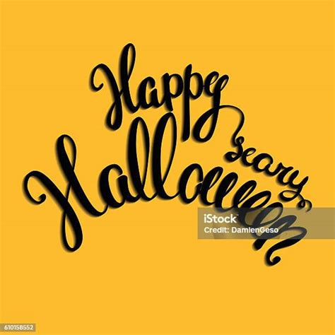 할로윈 글자 인사말 카드 벡터 일러스트 Eps 10 10월에 대한 스톡 벡터 아트 및 기타 이미지 10월 가을 감정 Istock