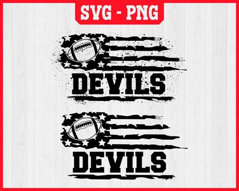 Devils Football Svg Usa Flag Svg Devils Svg Game Day Svg Etsy