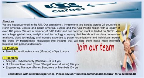 Mario Dsouza On Linkedin Hiring Hiringnow Hiringimmediately