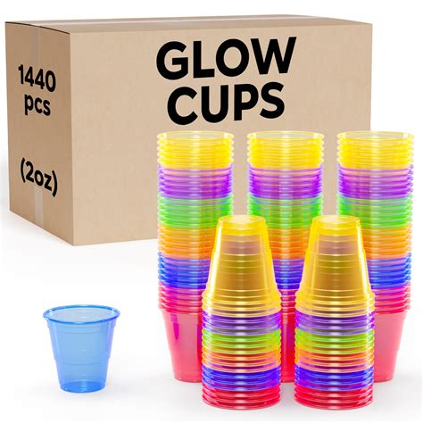 2 Oz Neon Assorted Color Plastic Cups Case Of 1440