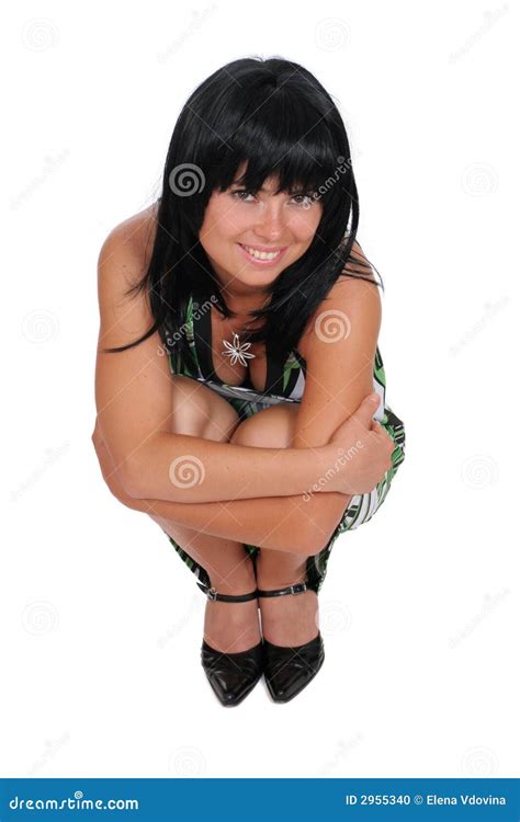 Smiling Brunette Stock Photo Image Of Fashion Face Flirting