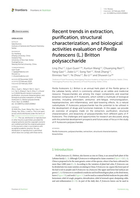 Pdf Recent Trends In Extraction Purification Structural Characterization And Biological