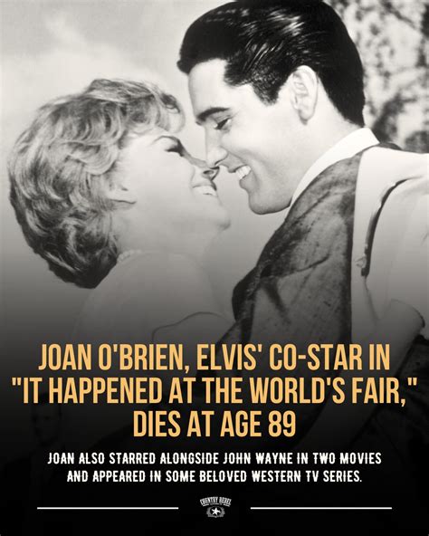 Addicted Joan Obrien Was A Talented Singer And Actress Who Played Elvis Presleys Love
