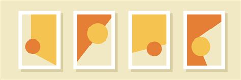 Set Of Simple Geometry Wall Art Decoration Vector Art At Vecteezy