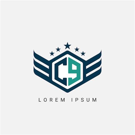 Premium Vector Alphabet Letter Ci Ic C I Logo Hexagon Shape Concept With Wings Ornament Silhouette