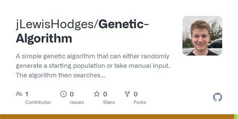 Github Jlewishodges Genetic Algorithm A Simple Genetic Algorithm That Can Either Randomly