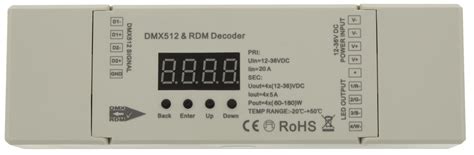 led dmx rdm decoder rgbw 4ch schrack technik srbija
