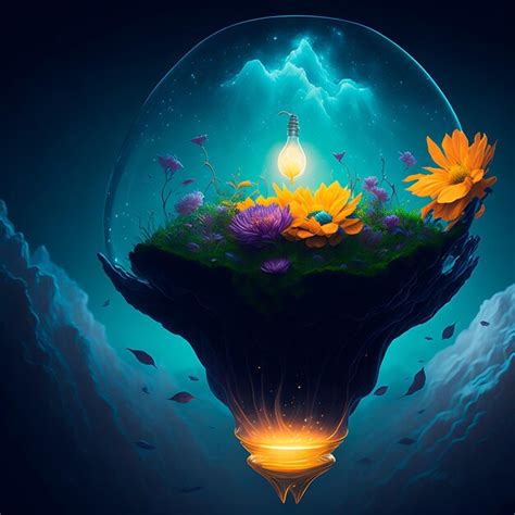 Premium Photo Fantasy Abstract Surreal Floating Island