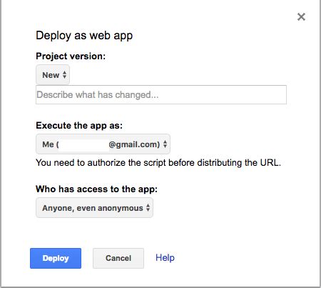 Google Apps Script Api