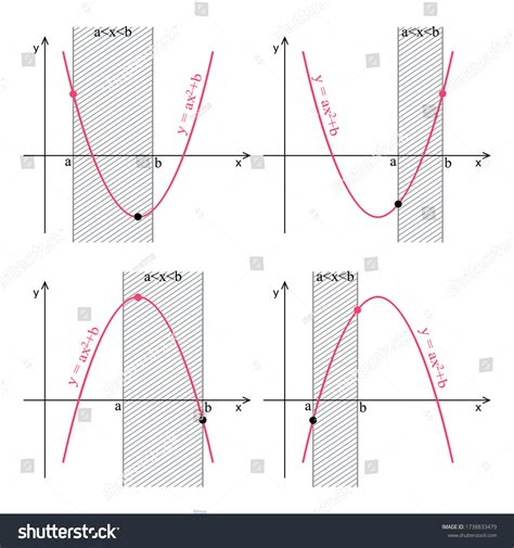 Quadratic Function Graph On White Background Stock Vector Royalty Free