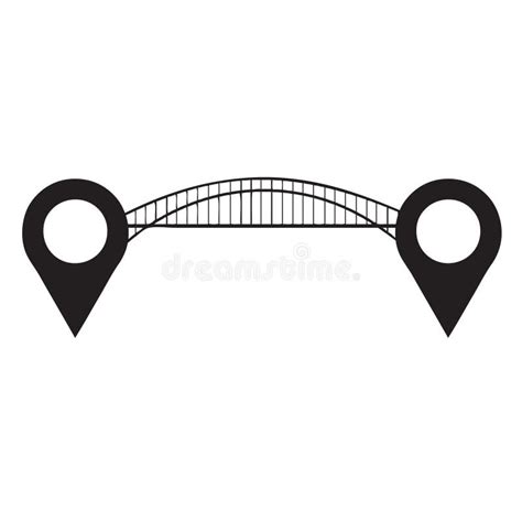 bridge connecting two points stock illustration illustration of