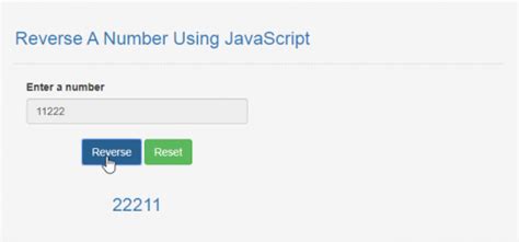 Reverse A Number Using Javascript Free Source Code And Tutorials