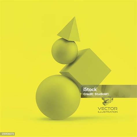 3 D 기하학적 컴포지션 추상적임 벡터 일러스트레이션 0명에 대한 스톡 벡터 아트 및 기타 이미지 0명 3차원 형태 각도 Istock