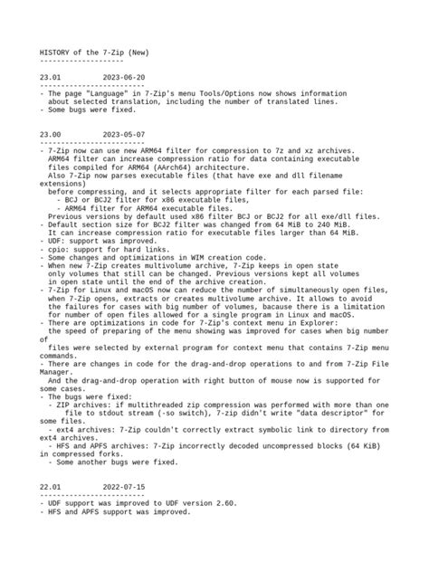 History Of The 7 Zip Pdf Zip File Format Computer File