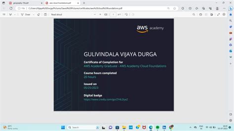 vijayadurga gulivindala on linkedin internship cloudcomputing aws