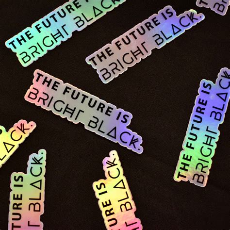 Bright Black Sticker Future Bright Black