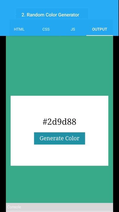 Random Color Generator Shorts Mswminthn Youtube