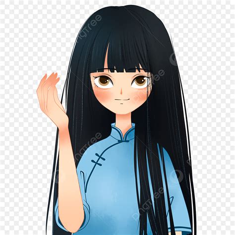 Straight Hair Cartoon