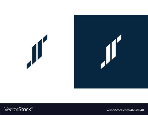 Modern And Strong Letter Jr Initials Logo Design Vector Image