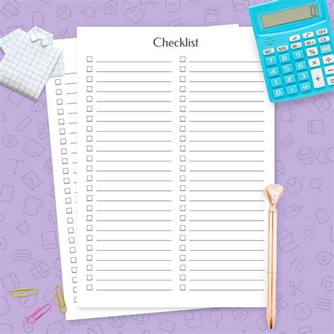 Get Your Free Printable Checklist Pdf Template Printables For Everyone