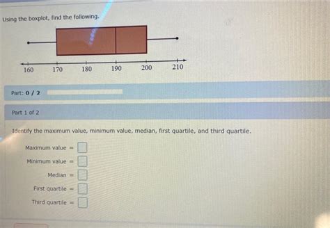 Solved Using The Boxplot Find The Following 160 170 180