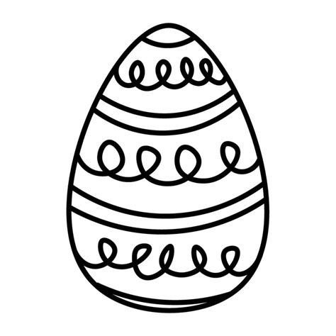 Simple Easter Egg Doodle 59541265 Vector Art At Vecteezy