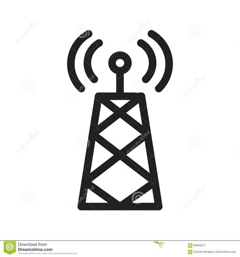 Signals Tower I Stock Vector Illustration Of Network 95946277