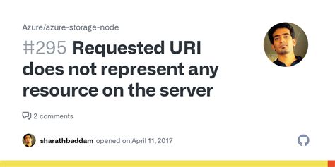 requested uri does not represent any resource on the server · issue