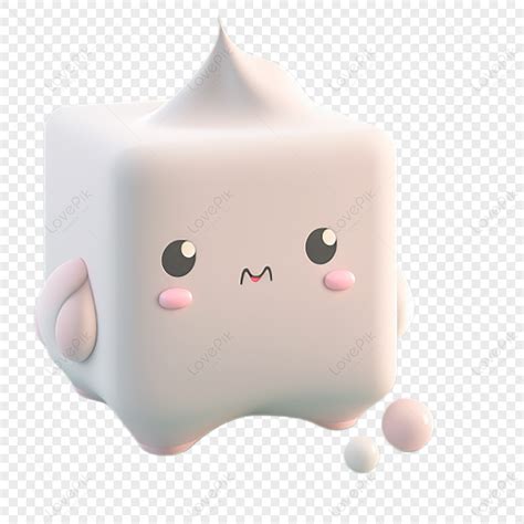 귀여운 이모티콘 패키지 사각형 단순 입체 귀여운 조형 모델 라이프 만화 Png 일러스트 무료 다운로드 Lovepik