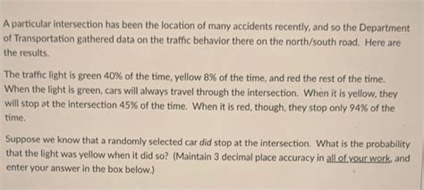 solved a particular intersection has been the location of