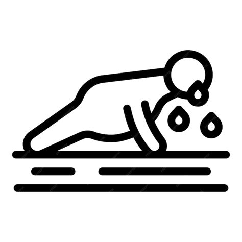 Premium Vector Athletic Person Doing Pushups Icon