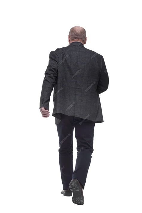 Premium Photo Business Man Walking Away Isolated On A White
