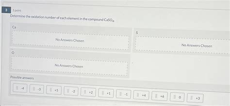 Solved 31 ﻿pointDetermine the oxidation number of each | Chegg.com