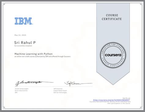 Just Wrapped Up Ibms Machine Learning With Python Course Sri Rahul P