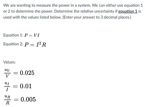 Solved We Are Wanting To Measure The Power In A System We Chegg Com