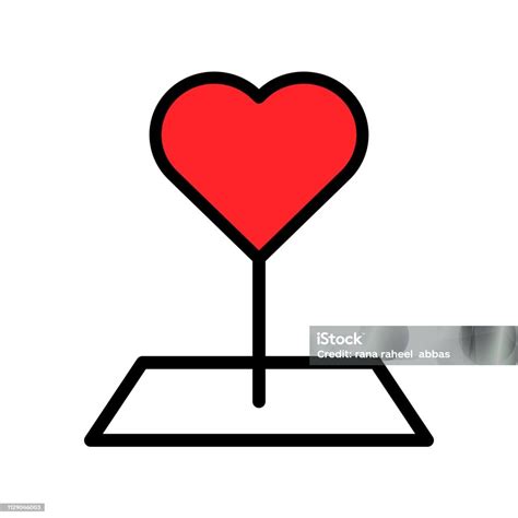 하트 핀 벡터 일러스트 레이 션 채워진된 스타일 아이콘 편집 개요 0명에 대한 스톡 벡터 아트 및 기타 이미지 0명 모양