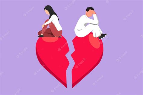 Premium Vector Graphic Flat Design Drawing Relationship Break Up