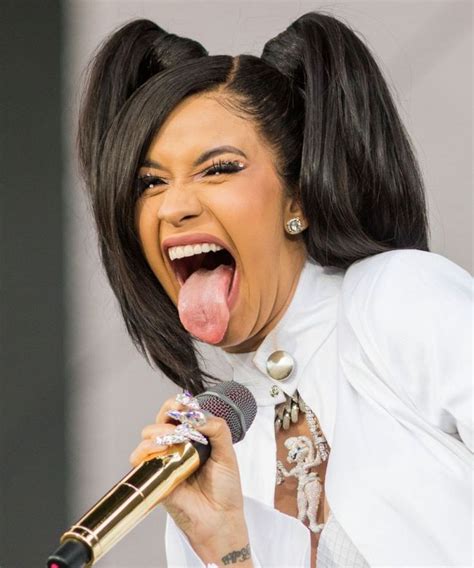 Tongue Out Singing With Passion Celina Powell Migos Rapper Cardi B