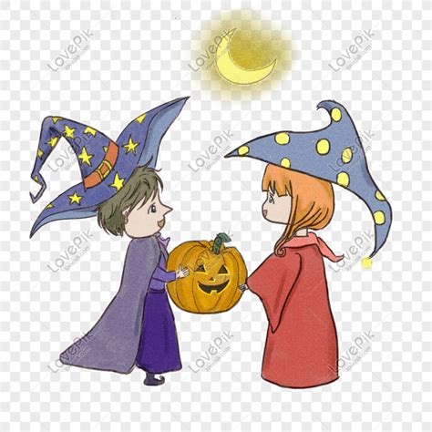 손으로 그린 만화 귀여운 할로윈 Png 일러스트 무료 다운로드 Lovepik