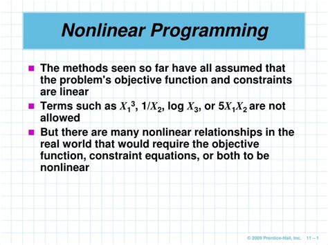 PPT Nonlinear Programming PowerPoint Presentation Free Download ID 4660086