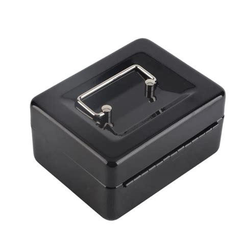 Noir Mini Caisse À Monnaie Portable De 6 Pouces Avec Serrure à Clé