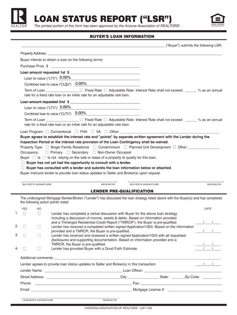 Fillable Online Loan Status Report Lsr Fax Email Print Pdffiller