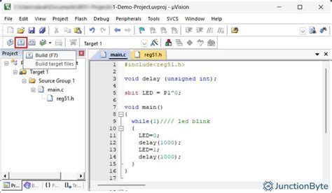 How To Program 8051 Microcontroller In Keil µvision Junctionbyte